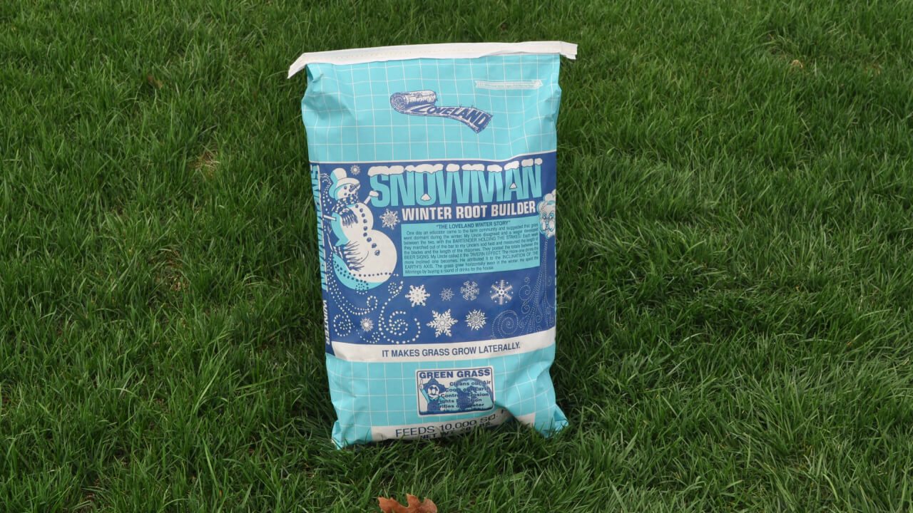 Snowman Winter Fertilizer Key to Lawn Domination | Grass Pad